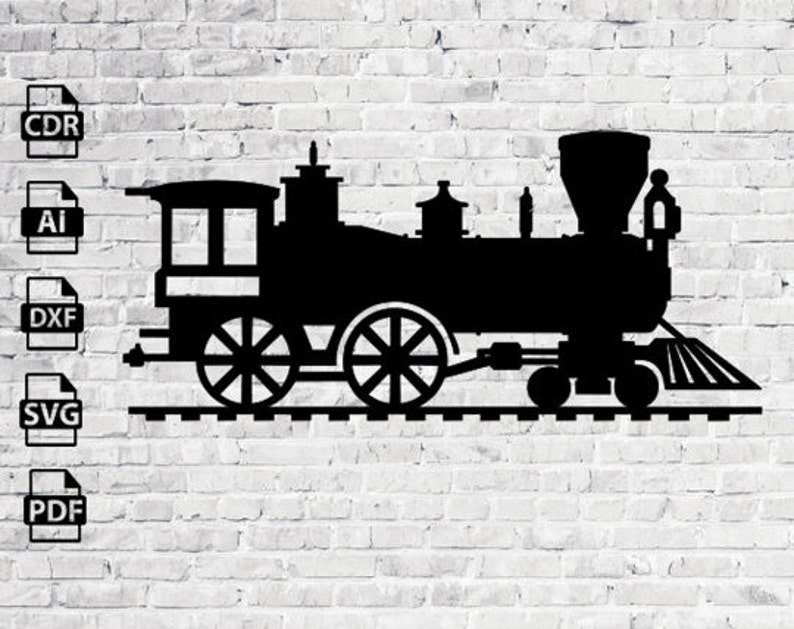 Steam Locomotive Vintage Trains Railway Laser Cut Svg Dxf - Etsy