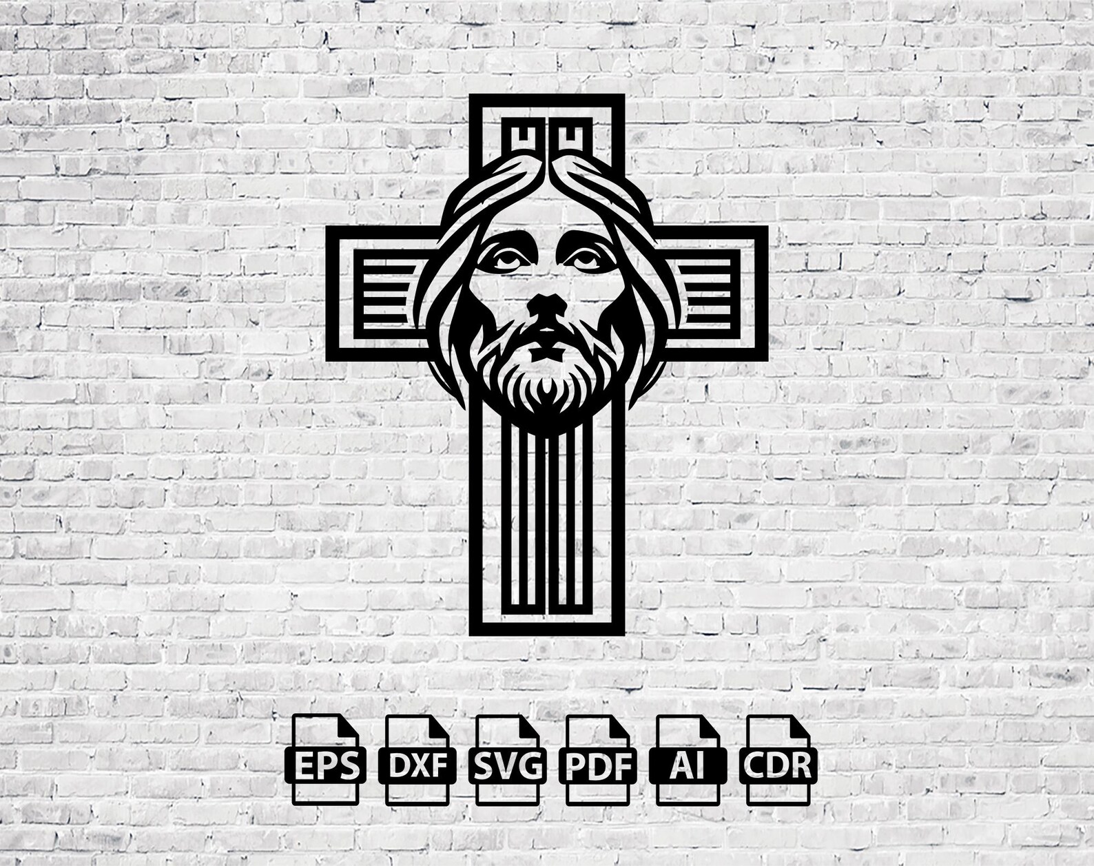 Jesus Cross Christ Messiah Laser Cut Svg Dxf Glowforge Files Wall ...