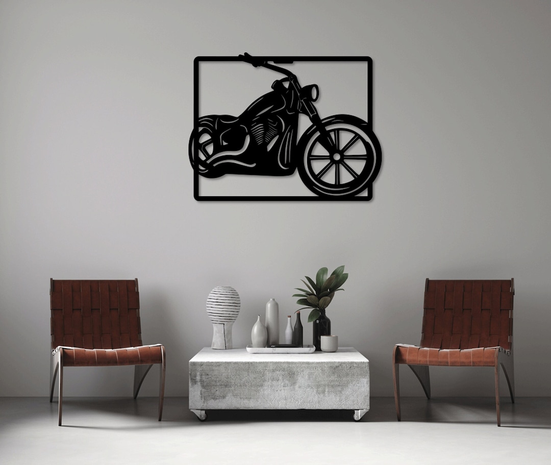 Motorcycle Chopper Laser Cut Svg Dxf Pdf Glowforge Files Wall Sticker ...