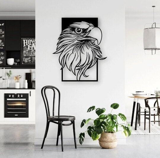 Eagle Animal Laser Cut Svg Dxf Files Wall Sticker Engraving - Etsy