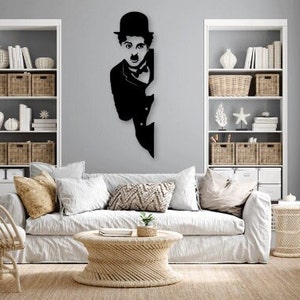 Charlie Chaplin Dxf Svg Pdf Laser Cut Glowforge Files Wall Sticker ...