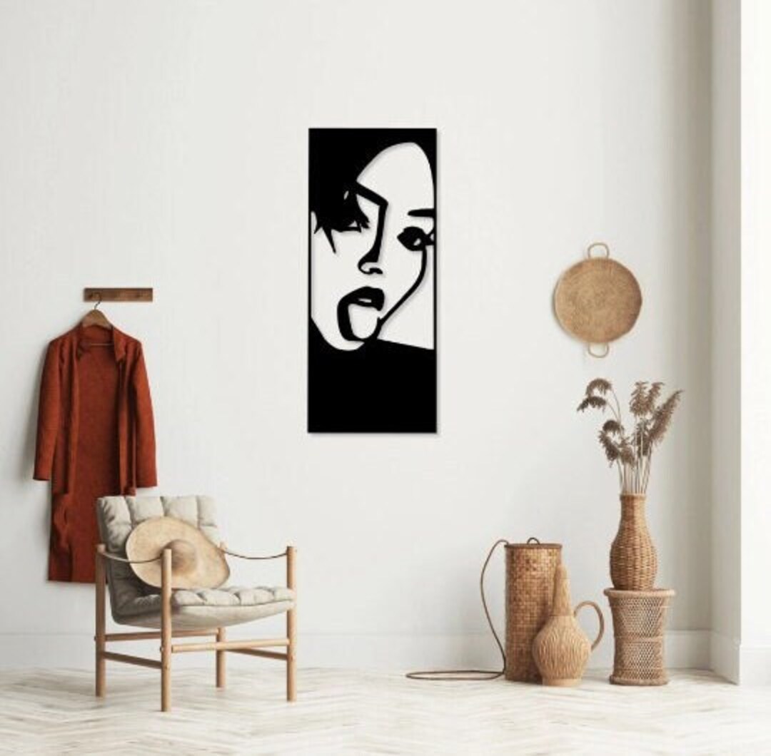 Gothic Girl Woman Laser Cut Svg Dxf Glowforge Files Wall Sticker ...