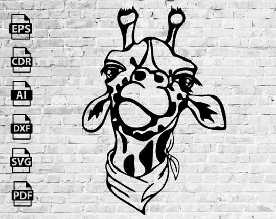 Giraffe Animal Laser Cut Svg Dxf Files Wall Sticker Engraving - Etsy ...
