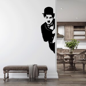 Charlie Chaplin Dxf Svg Pdf Laser Cut Glowforge Files Wall Sticker ...