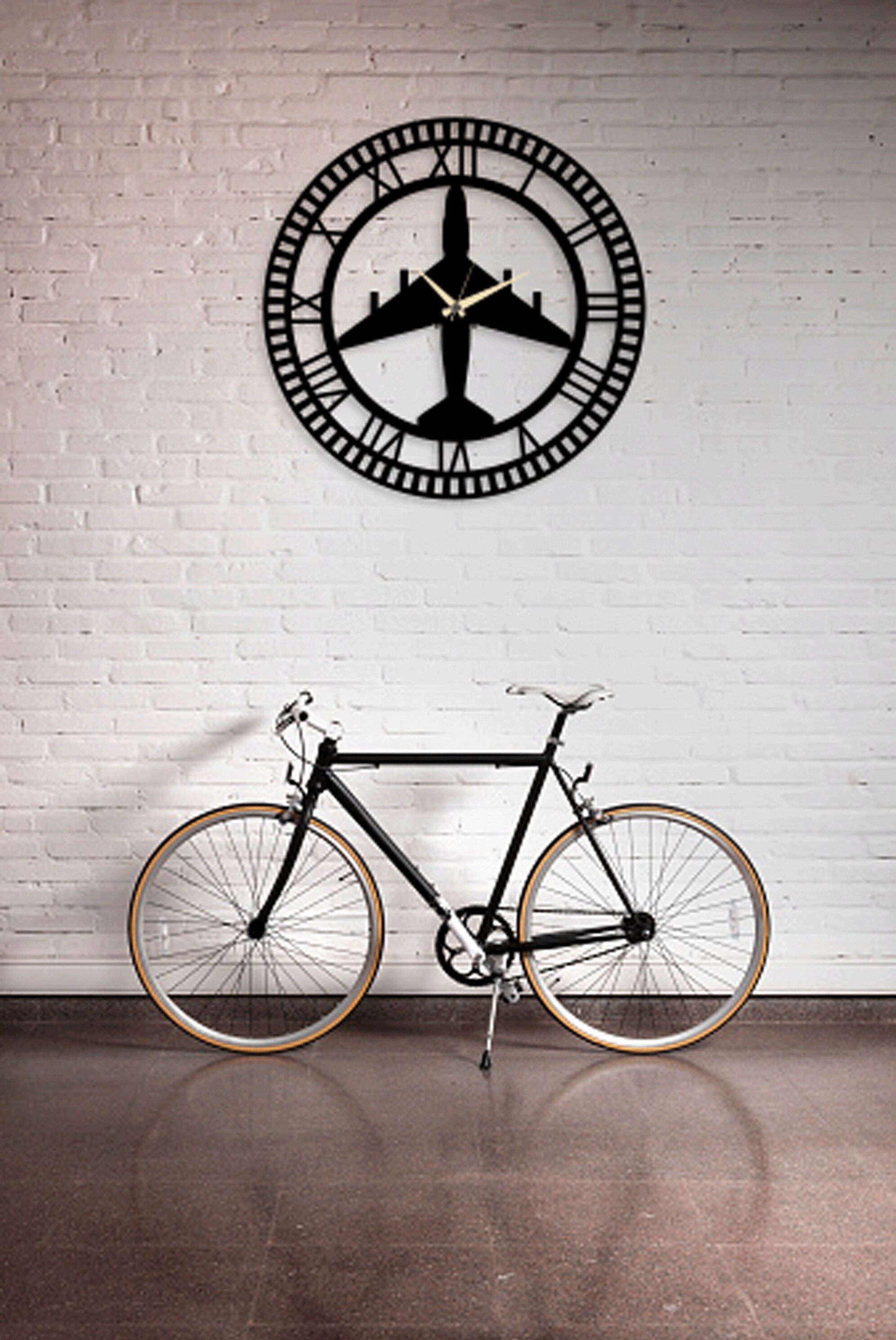 Aeroplane Aircraft Plane Wall Clock Face Set SVG Watch Models Wall ...