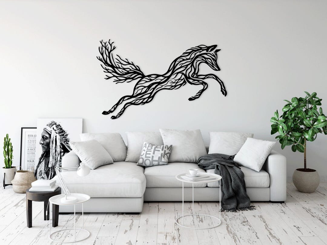 Baum Zweig Fuchs Laser cut svg dxf Dateien Wandaufkleber Gravur ...