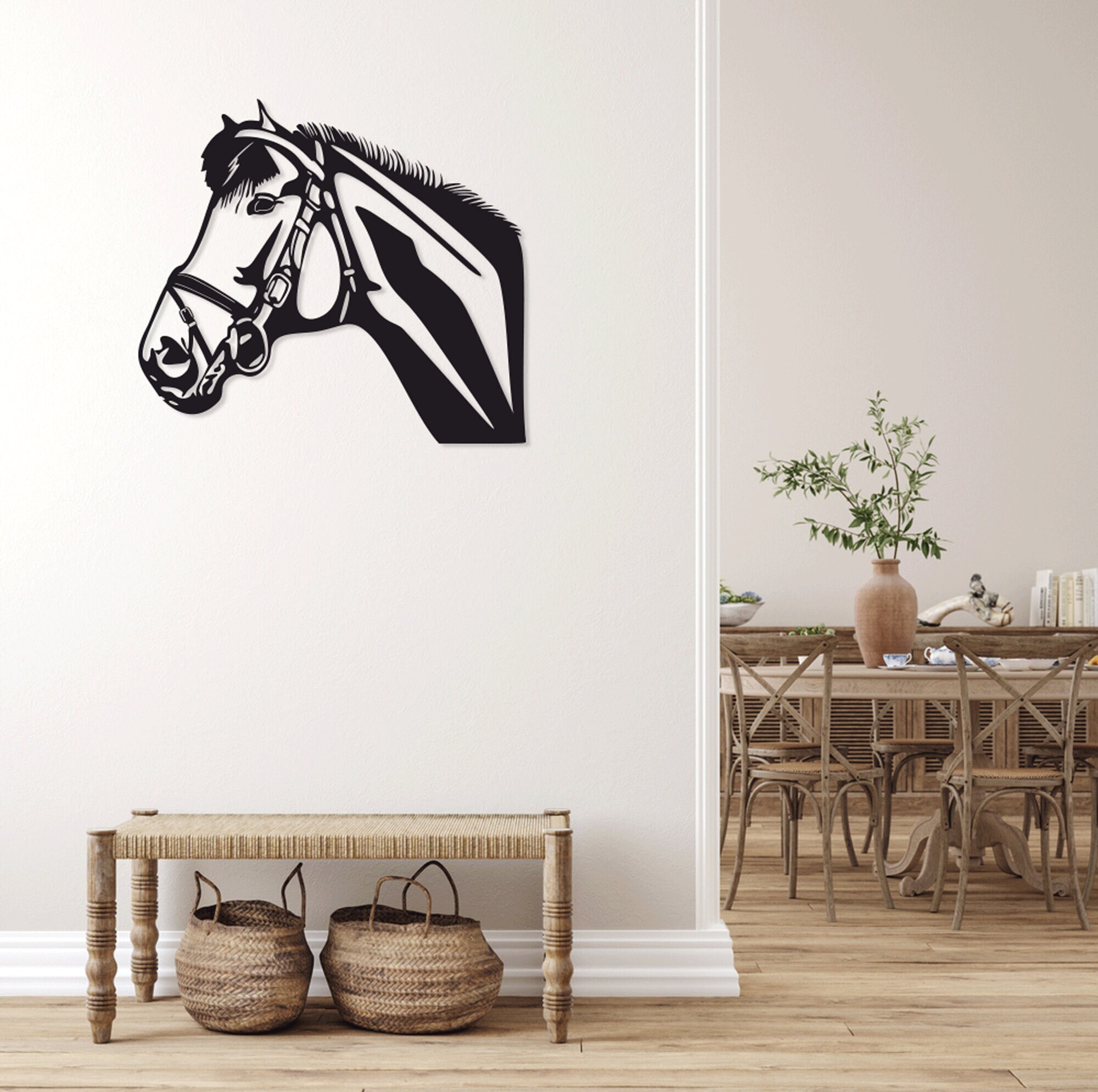 Horse Horses Laser Cut Svg Dxf Files Wall Sticker Engraving - Etsy