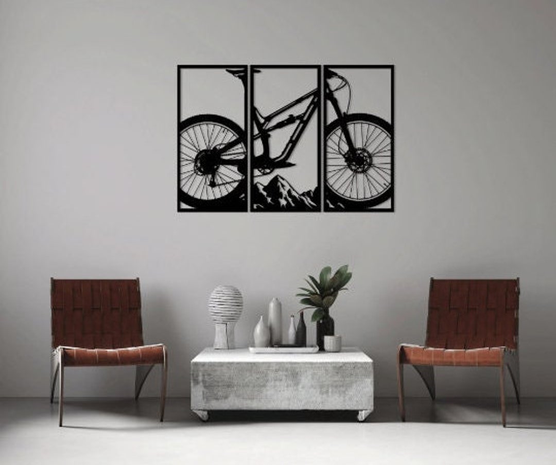 Bike Bicycle Laser Cut Svg Dxf Files Wall Sticker Engraving Decal ...