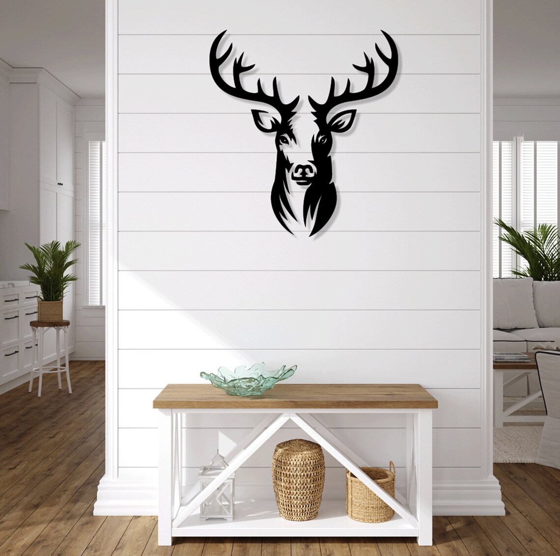 Deer Laser Cut Svg Dxf Files Wall Sticker Engraving Decal - Etsy