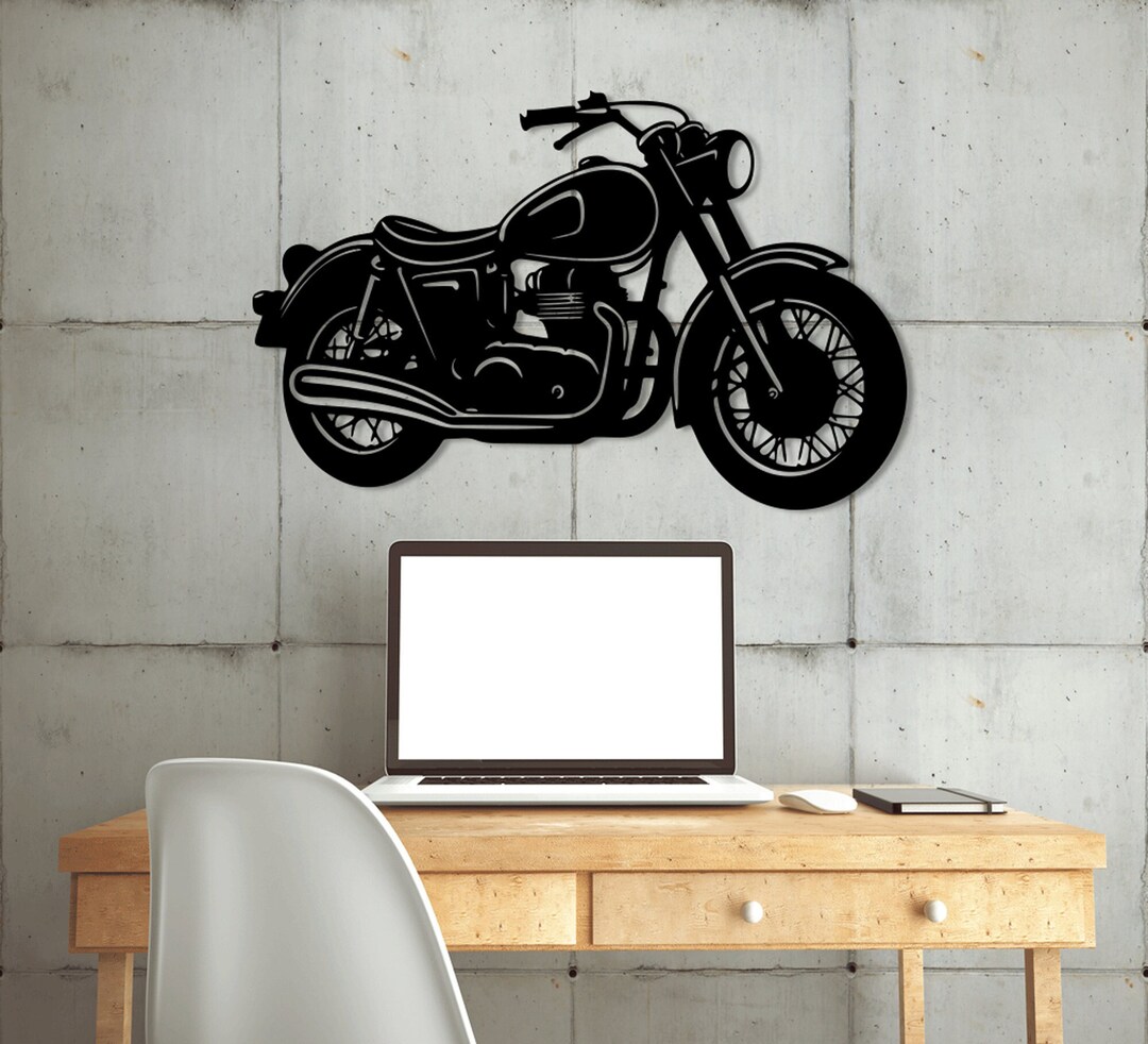 Motorcycle Chopper Laser Cut Svg Dxf Pdf Glowforge Files Wall Sticker ...