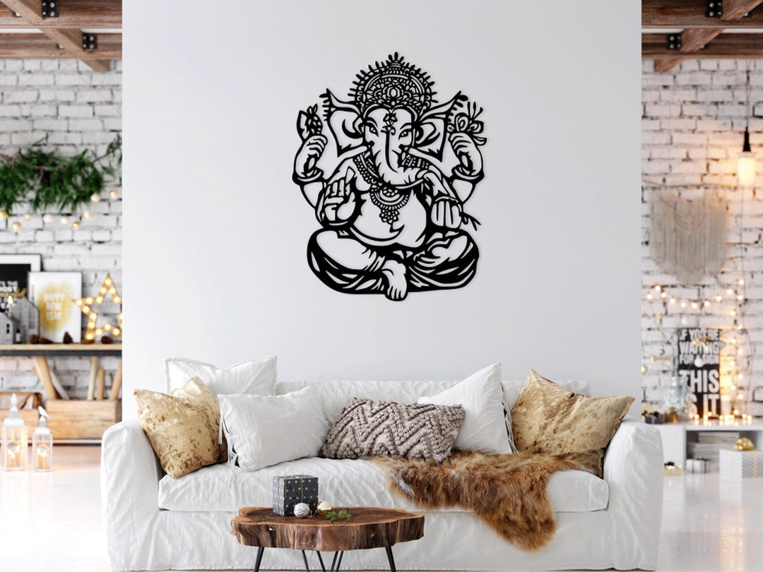 Lord Ganesha Elephant Hindu God Laser Cut Svg Dxf Files Sticker ...