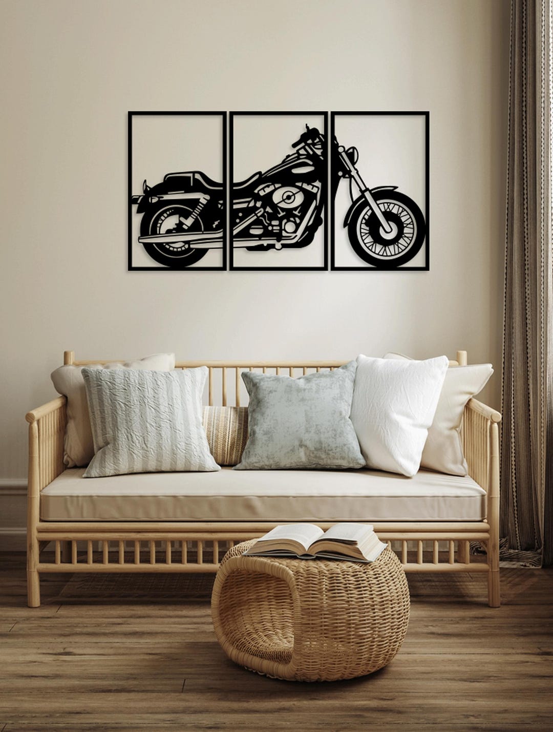 Motorcycle Chopper Motor Bike Laser Cut Svg Dxf Pdf Files Wall Sticker ...