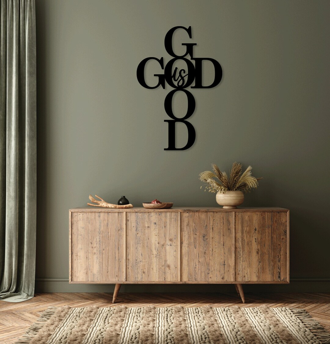 God is Good Cross Laser Cut Svg Dxf Files Wall Sticker Engraving Decal ...