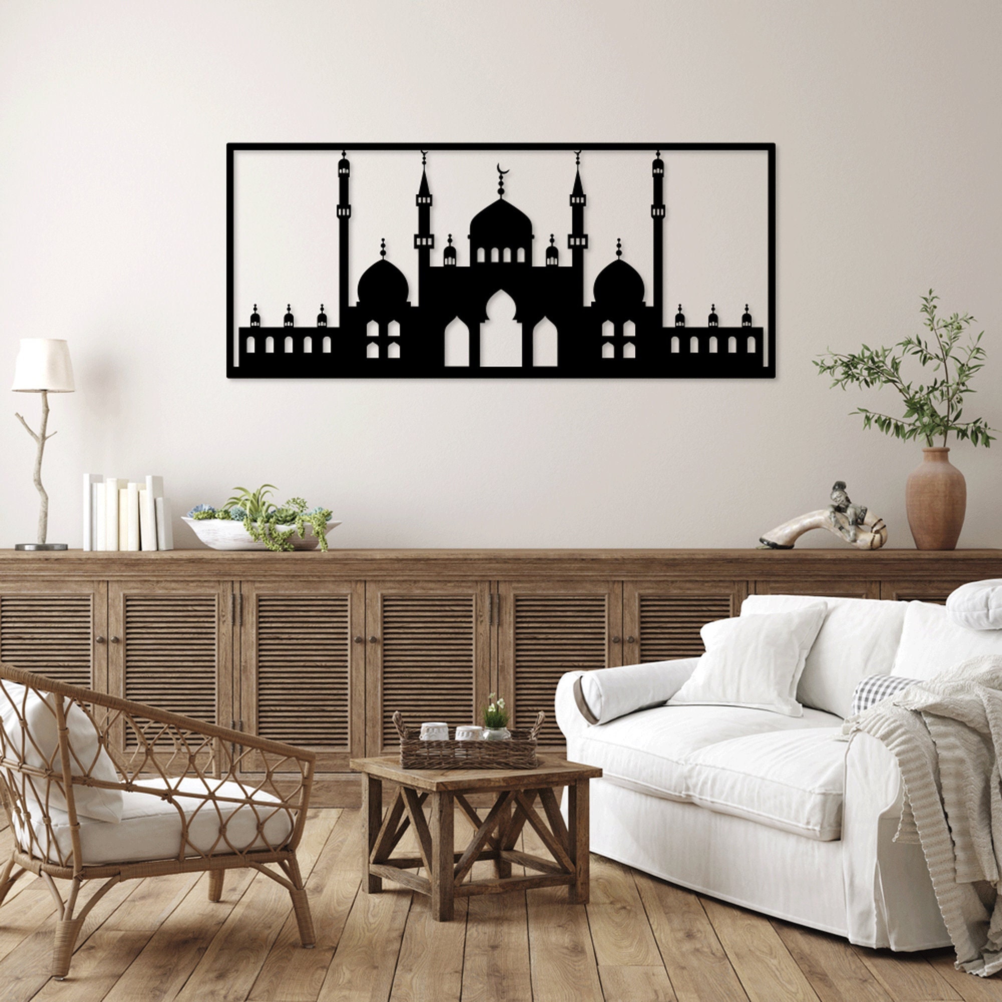 Mosque Muslim Islamic Svg Dxf Laser Cut Files Wall Sticker Engraving ...