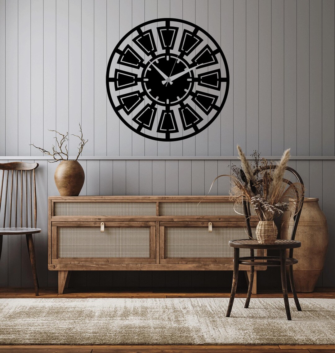 Modern Clock & Watch Laser Cut SVG DXF Files - Wall Art, Engraving ...