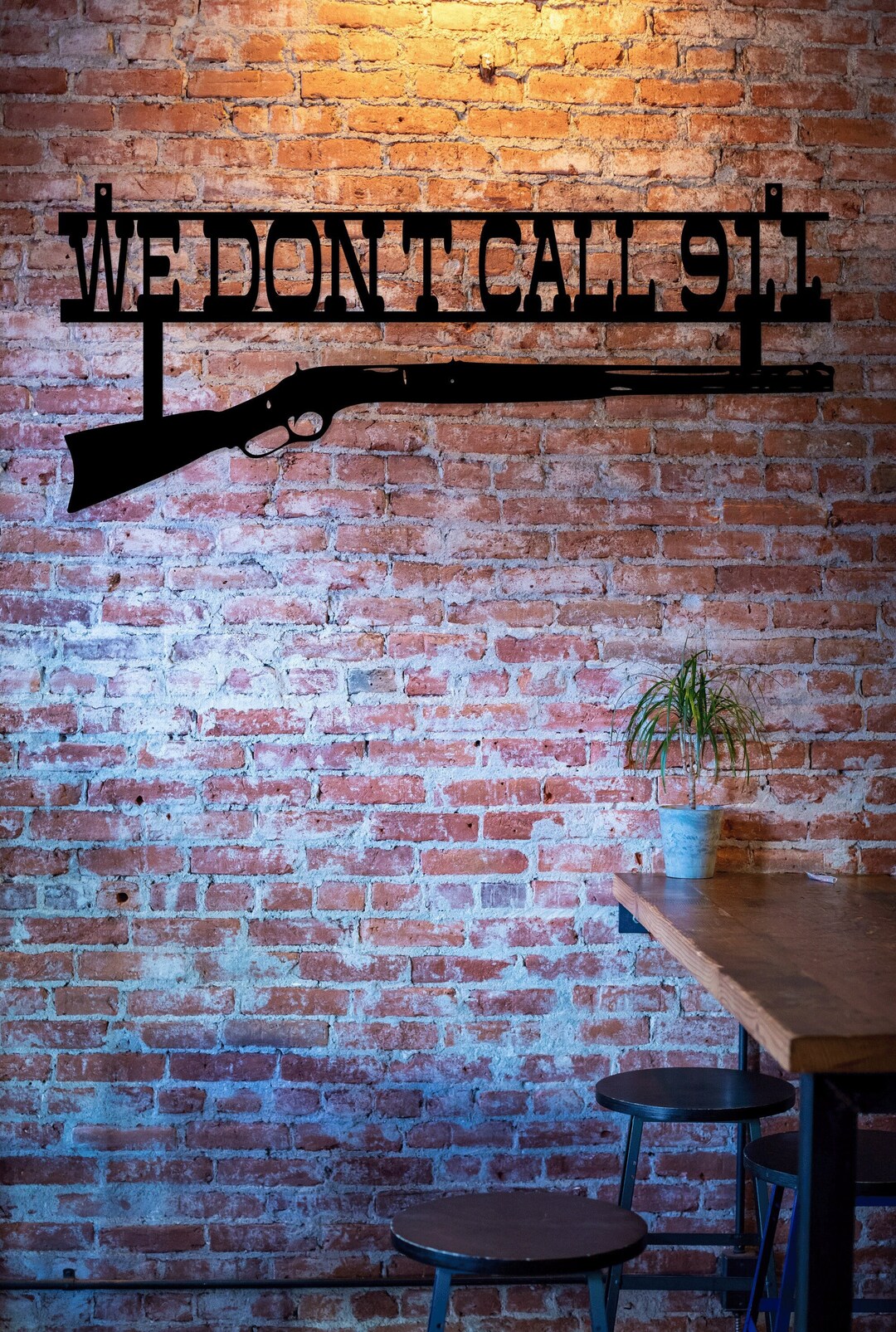 911 Rifle Gun Call Laser Cut Svg Dxf Files Wall Sticker Engraving Decal ...