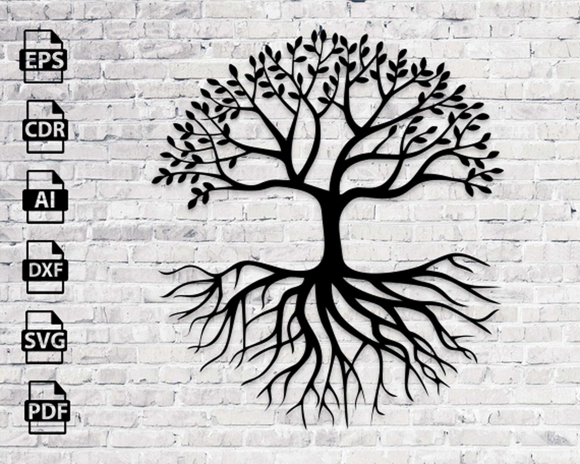 Mangrove Tree of Life Laser Cut Svg Dxf Files Wall Sticker Engraving ...