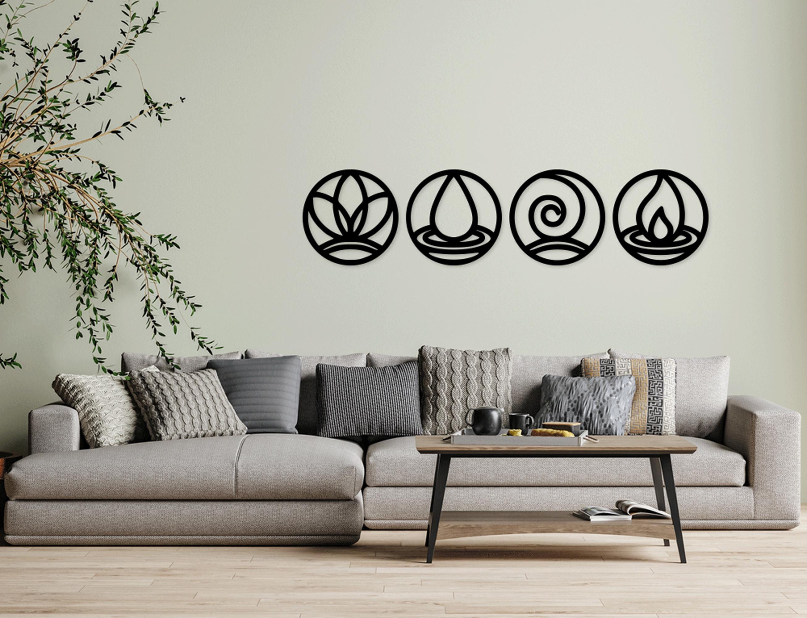 The Elements Laser Cut Svg Dxf Glowforge Files Wall Sticker Engraving ...