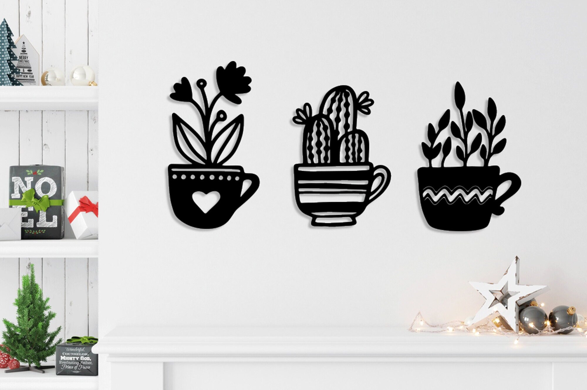 Cactus Desert Laser Cut Svg Dxf Files Wall Sticker Engraving Decal ...