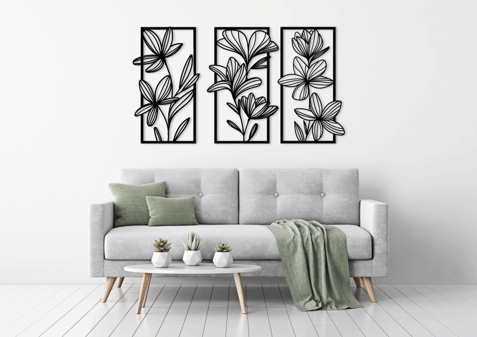 Flowers Floral Laser Cut Svg Dxf Eps Cdr Files Wall Sticker Engraving ...