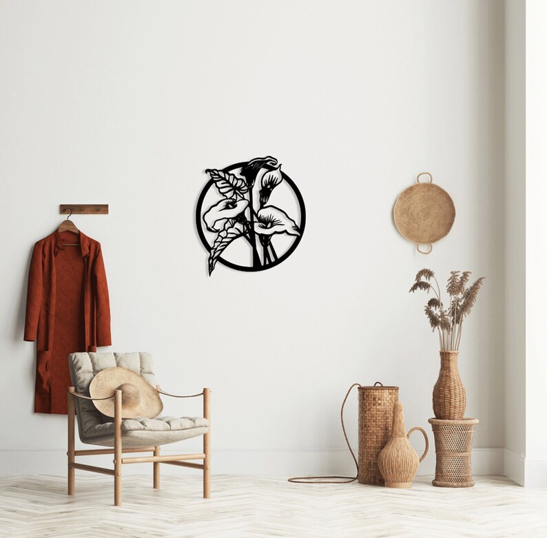 Lily Flowers Laser Cut Svg Dxf Glowforge Files Wall Sticker Engraving ...