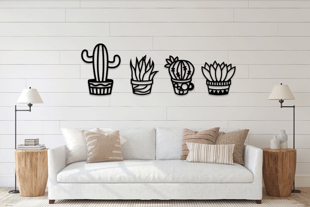 Cactus Desert Laser Cut Svg Dxf Files Wall Sticker Engraving Decal ...