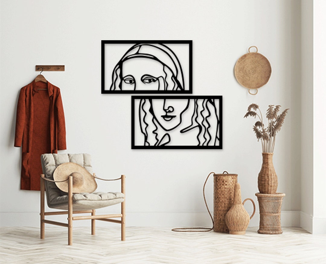 Mona Lisa Laser Cut Svg Dxf Files Wall Sticker Engraving Decal ...