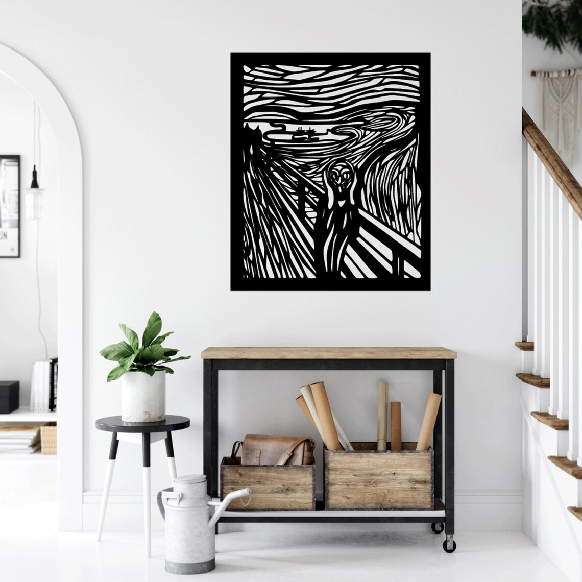 The Scream Edvard Munch Laser Cut Svg Dxf Pdf Files Wall Sticker ...