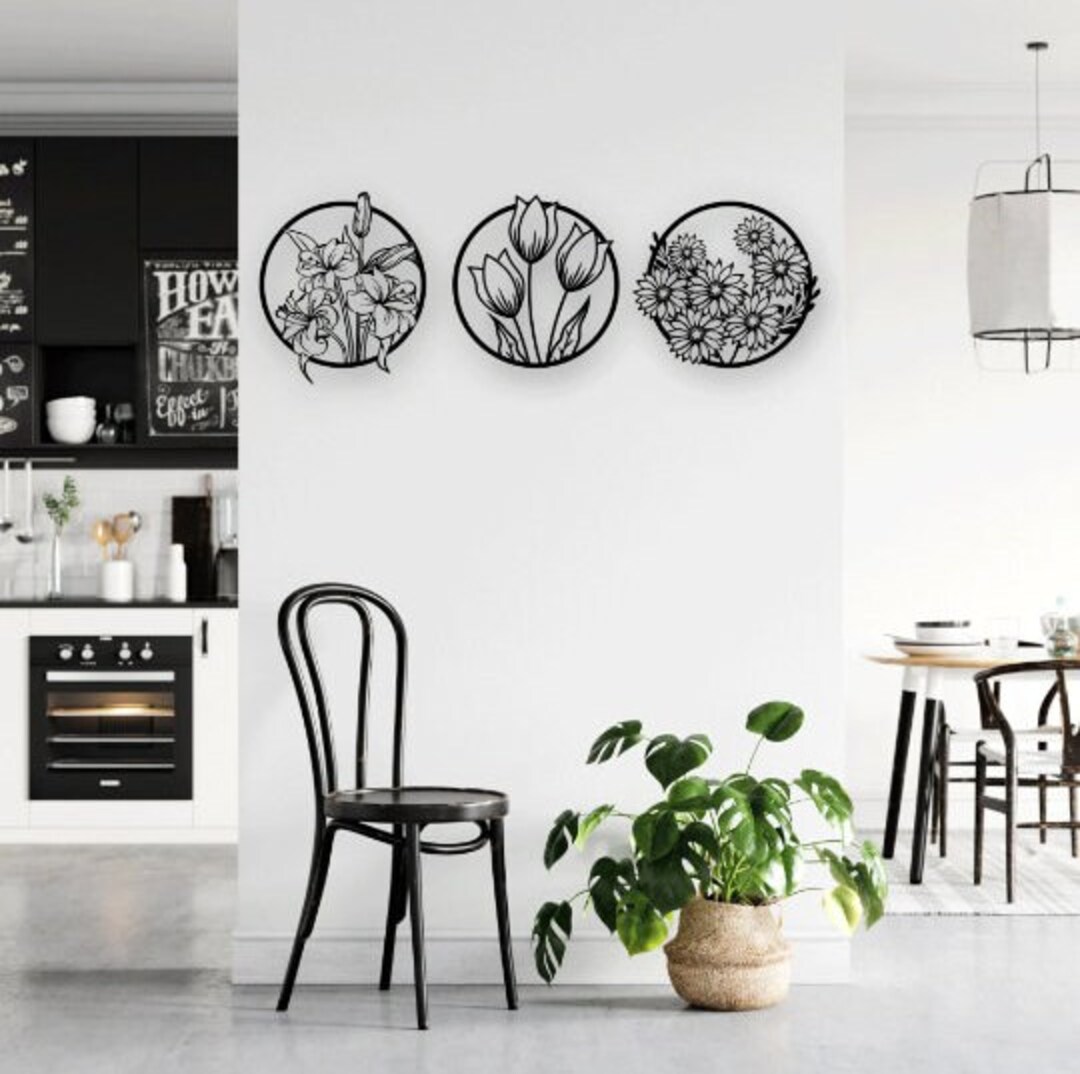 Poppy Flowers Laser Cut Svg Dxf Files Wall Sticker Engraving - Etsy