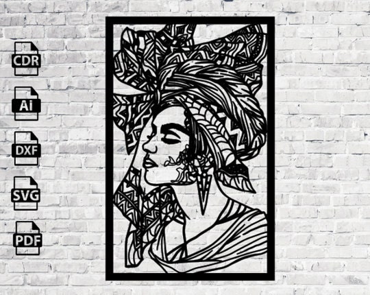 Aboriginal Woman Women Line Art Laser Cut Files Dxf Pdf Svg - Etsy