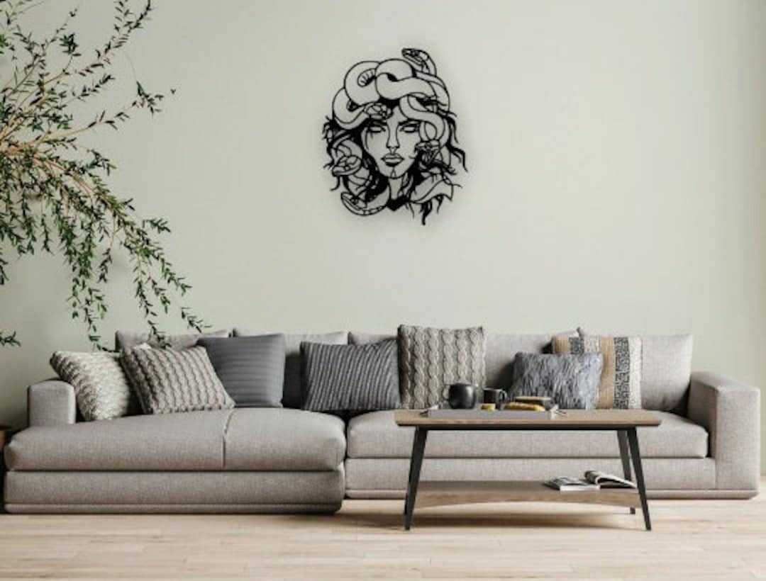 Medusa Greek Mythology Laser Cut Svg Dxf Files Wall Sticker - Etsy