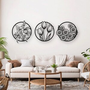 Poppy Flowers Laser Cut Svg Dxf Files Wall Sticker Engraving Decal ...