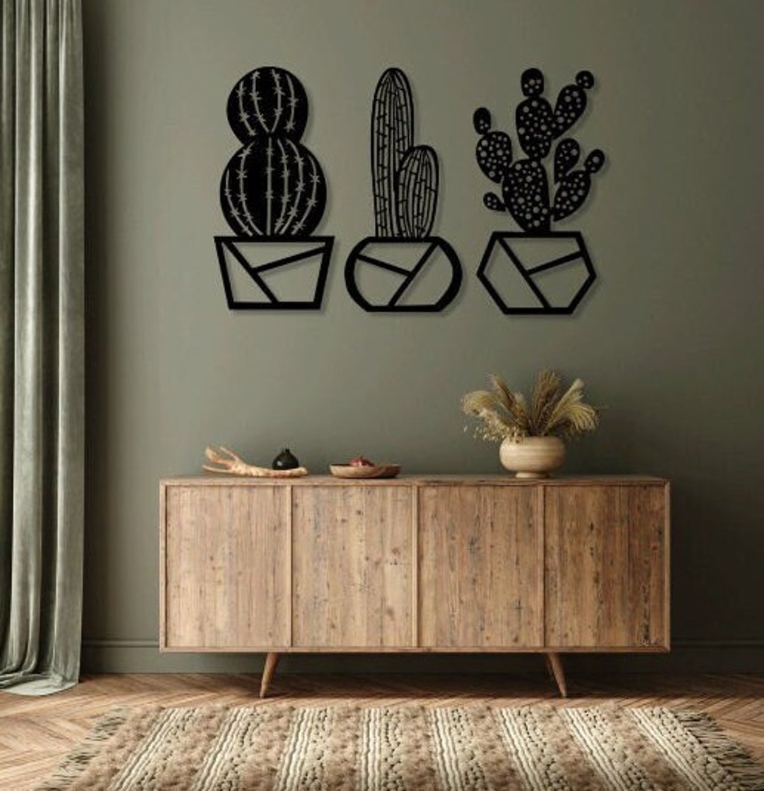 Cactus Desert Laser Cut Svg Dxf Files Wall Sticker Engraving Decal ...