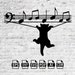 Cat Music Animal Laser Cut Svg Dxf Files Wall Sticker Engraving Decal ...