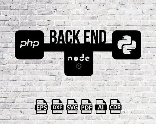 Back End Computer Software Laser Cut Svg Dxf Pdf Files Wall - Etsy