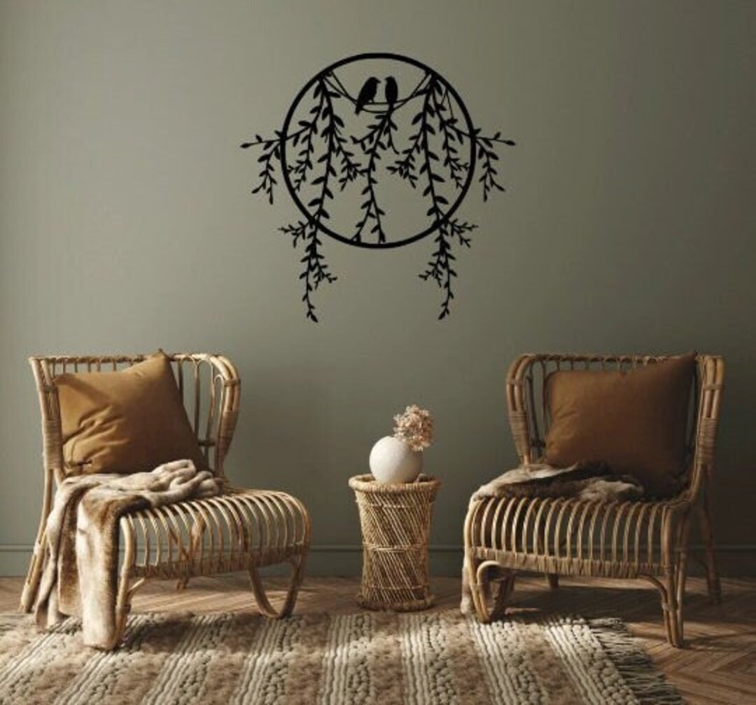 Birds Tree Branch Laser Cut Svg Dxf Files Wall Sticker Engraving ...