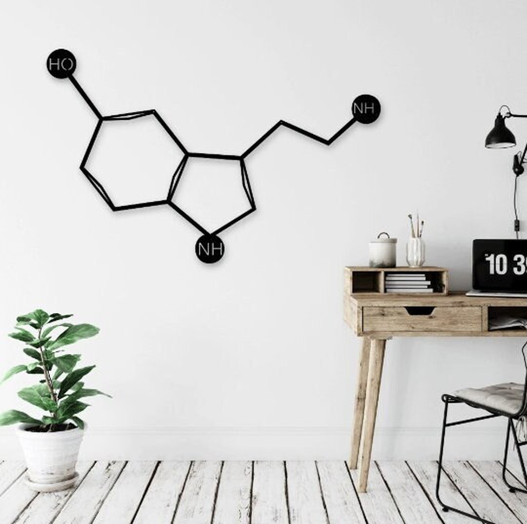 Seratonin Chemistry Symbols Laser Cut Svg Dxf Files Wall - Etsy