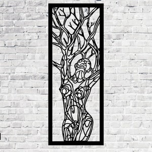 Woman Tree Branch Laser Cut Dxf Svg Glowforge Files Wall Sticker ...
