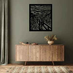 The Scream Edvard Munch Laser Cut Svg Dxf Pdf Files Wall Sticker ...