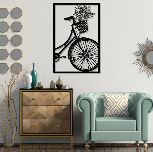 Bike Bicycle Laser Cut Svg Dxf Files Wall Sticker Engraving Decal ...