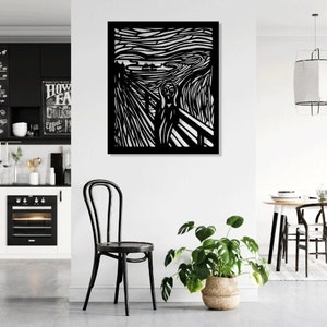 The Scream Edvard Munch Laser Cut Svg Dxf Pdf Files Wall Sticker ...
