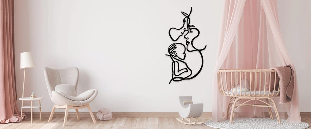 Family Love Mother Father Child Laser Cut Svg Dxf Files Wall Sticker ...