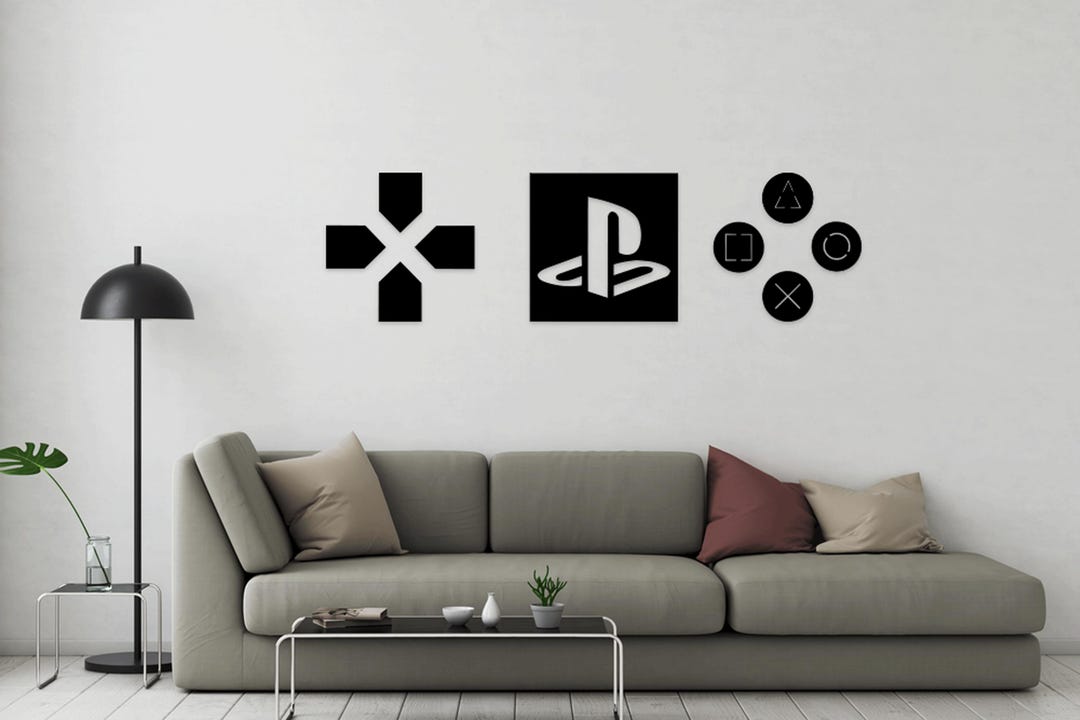 Game Controller Gaming Console Laser Cut Svg Dxf Files Wall Sticker ...