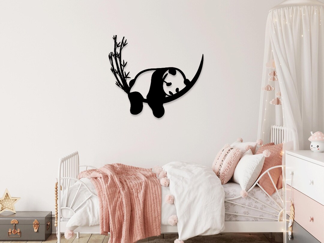 Panda Bear Animal Laser Cut Svg Dxf Glowforge Files Wall Sticker ...