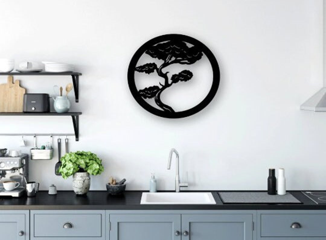 Bonsai Tree Laser Cut Svg Dxf Files Wall Sticker Engraving Decal ...