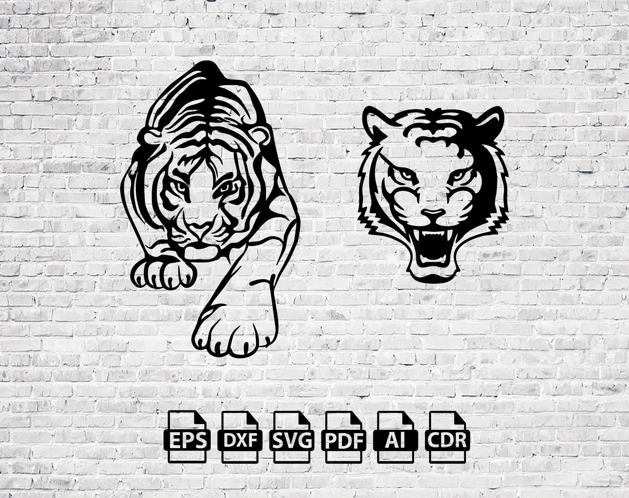 Tiger Laser Cut Wall Art File – SVG DXF for CNC - Etsy