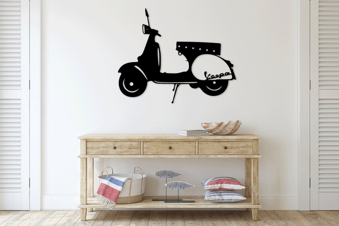 Scooter Laser Cut Svg Dxf Files Wall Sticker Engraving Decal Silhouette ...