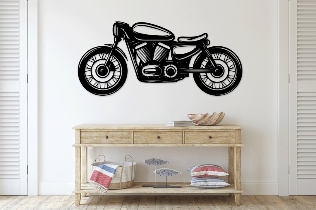 Motorcycle Chopper Motor Bike Laser Cut Svg Dxf Pdf Files Wall Sticker ...