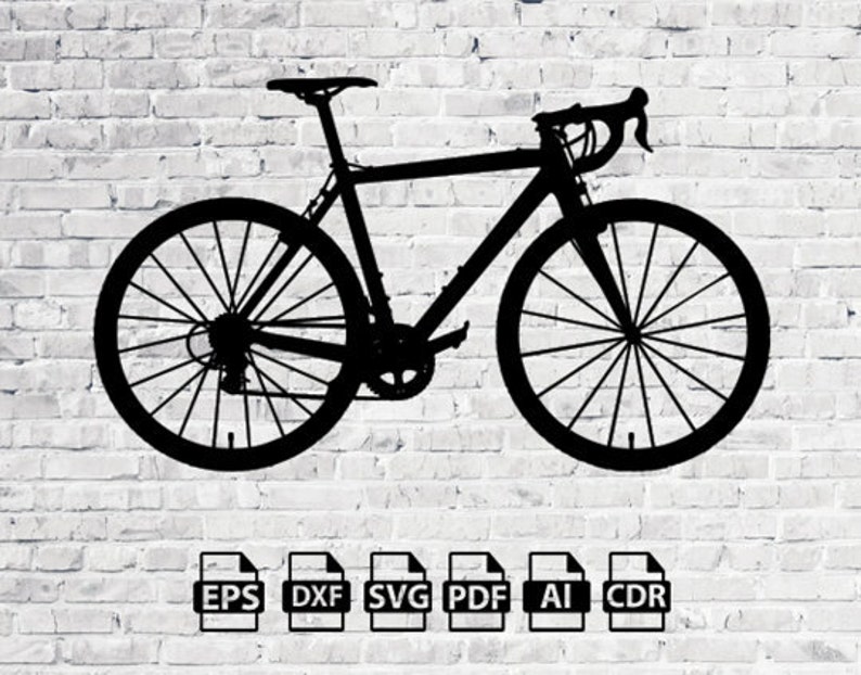 Bike Bicycle Laser Cut Svg Dxf Files Wall Sticker Engraving - Etsy