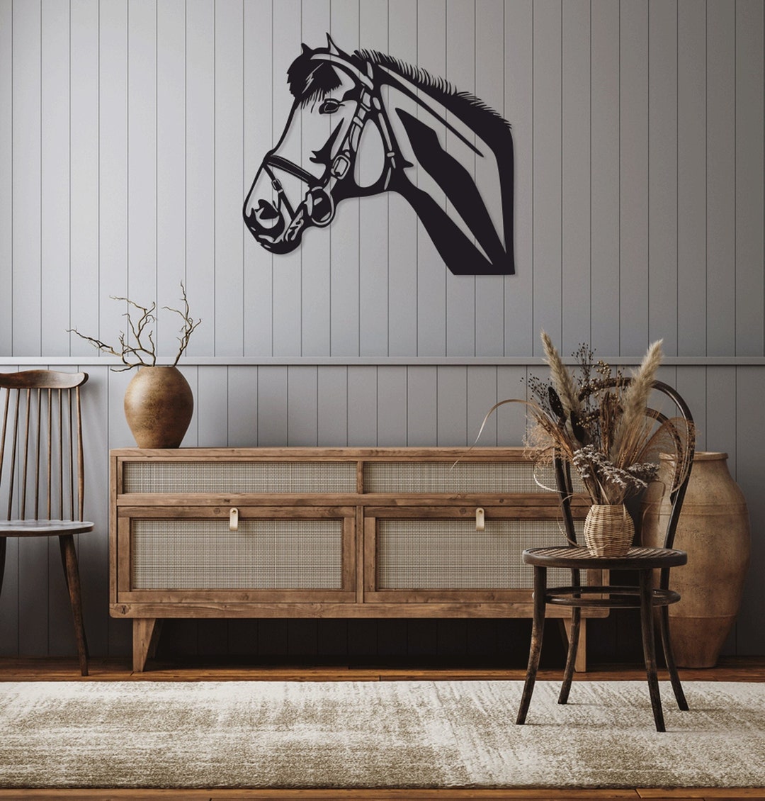 Caballo, caballos corte láser svg dxf archivos etiqueta de la pared ...